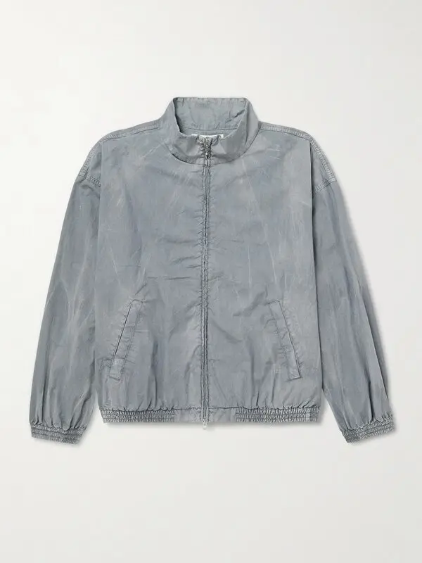AGOLDE Marshall Crinkled Cotton-blend Shell Bomber Jacket