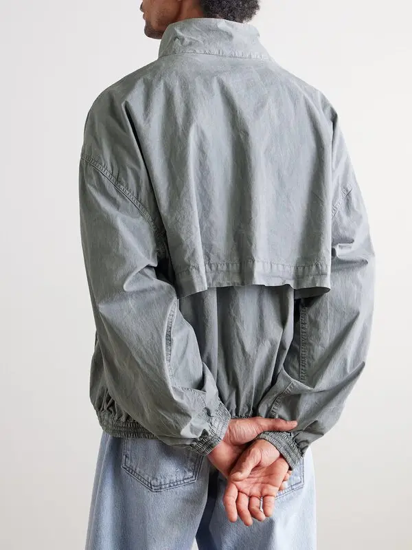 AGOLDE Marshall Crinkled Cotton-blend Shell Bomber Jacket