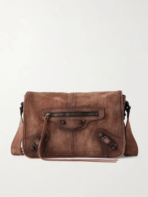 Balenciaga Le City Flap Messenger Leather Bag