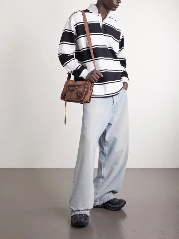 Balenciaga Le City Flap Messenger Leather Bag