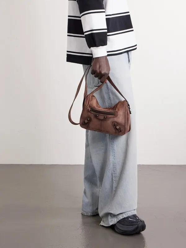 Balenciaga Le City Flap Messenger Leather Bag