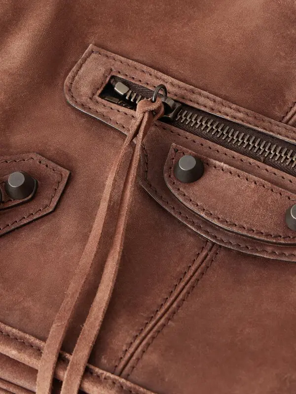 Balenciaga Le City Flap Messenger Leather Bag