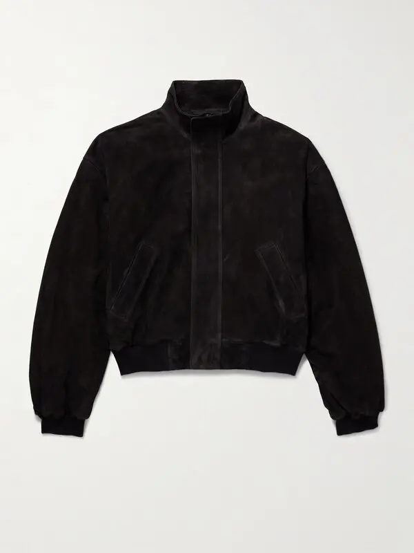Balenciaga Suede Zip-up Jacket
