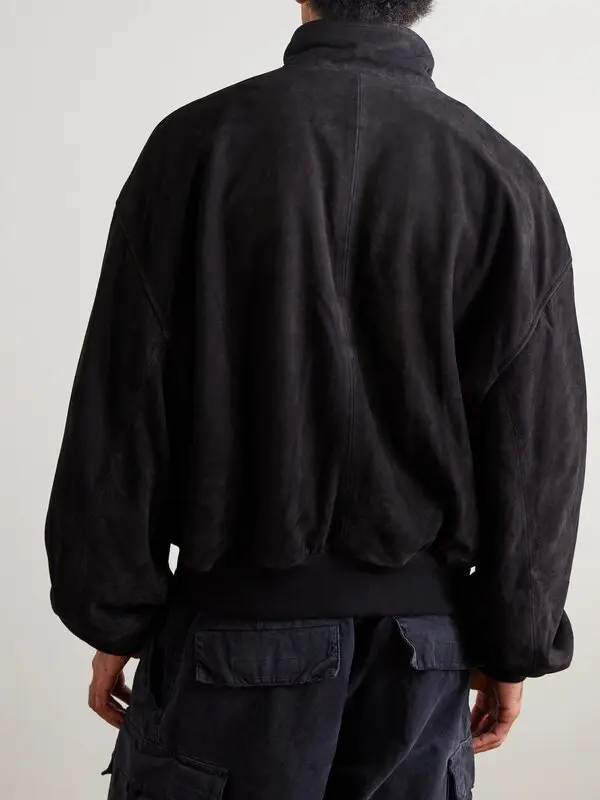 Balenciaga Suede Zip-up Jacket