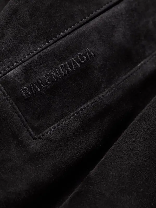 Balenciaga Suede Zip-up Jacket