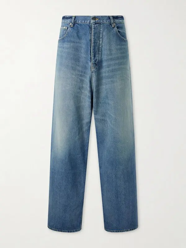 Balenciaga Wide-leg Distressed Jeans