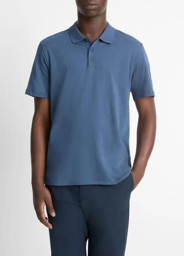 Vince Pima Cotton Short-sleeve Polo Shirt