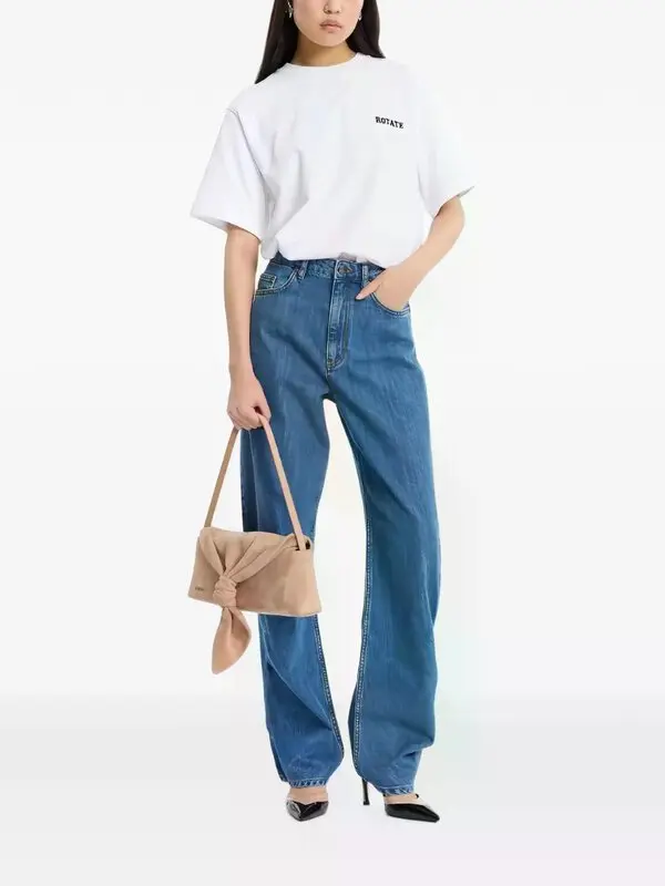 ROTATE BY BIRGER CHRISTENSEN Oversized Cotton T-shirt - White