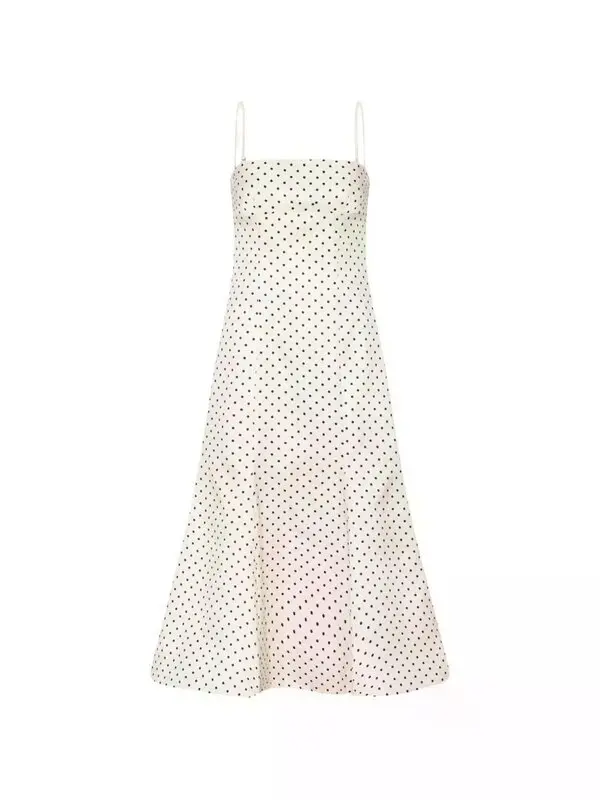ROTATE BY BIRGER CHRISTENSEN Polka Dot Midi Dress