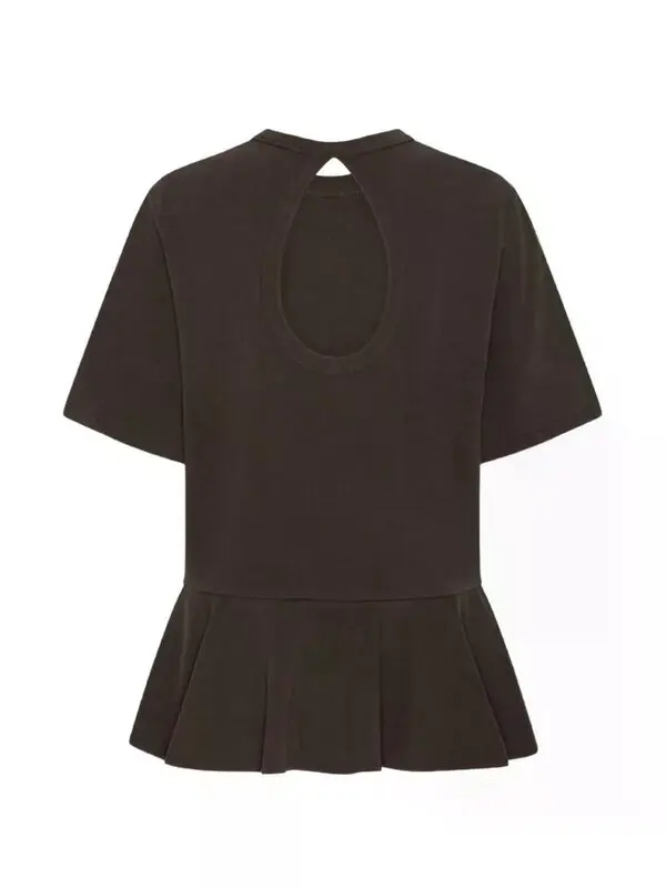 ROTATE BY BIRGER CHRISTENSEN Peplum T-shirt - Brown