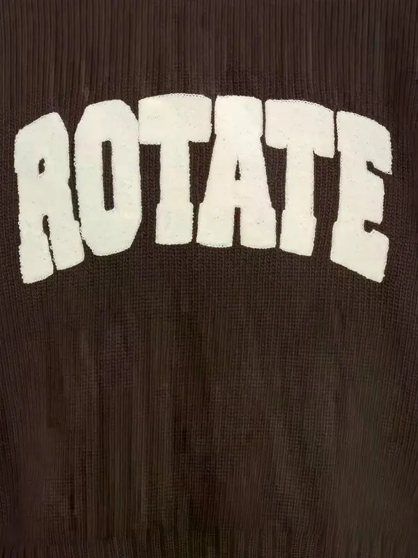 ROTATE BY BIRGER CHRISTENSEN Wool Crew Neck Sweater - Brown