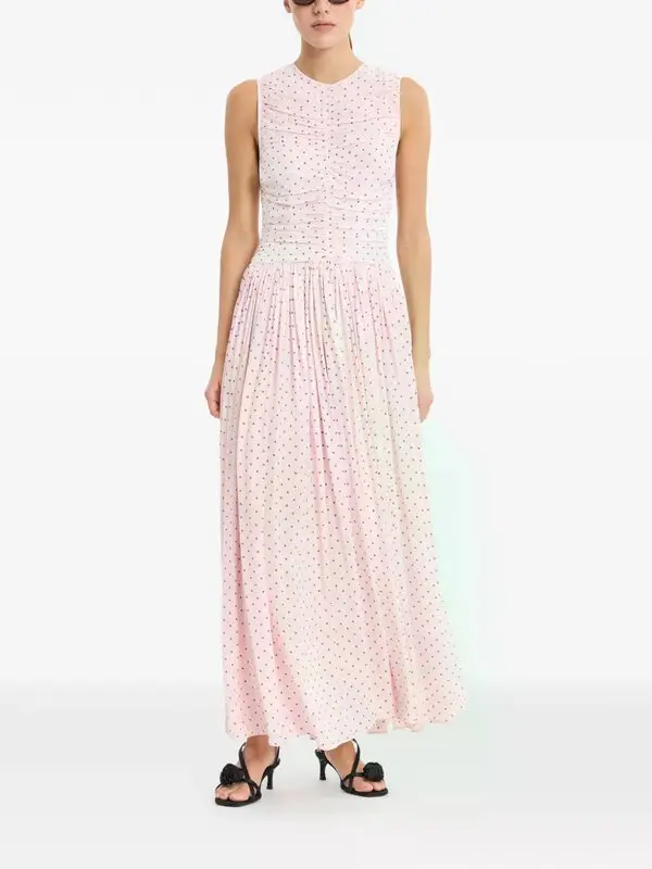 ROTATE BY BIRGER CHRISTENSEN Floral Ruched Maxi Dress