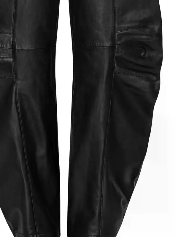 ROTATE BY BIRGER CHRISTENSEN High-waisted Leather Wide-leg Cargo Pants