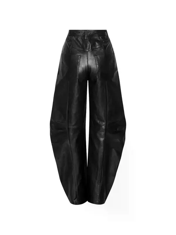 ROTATE BY BIRGER CHRISTENSEN High-waisted Leather Wide-leg Cargo Pants