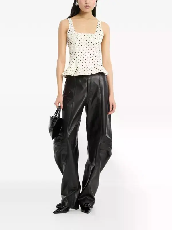 ROTATE BY BIRGER CHRISTENSEN Sleeveless Polka Dot Top