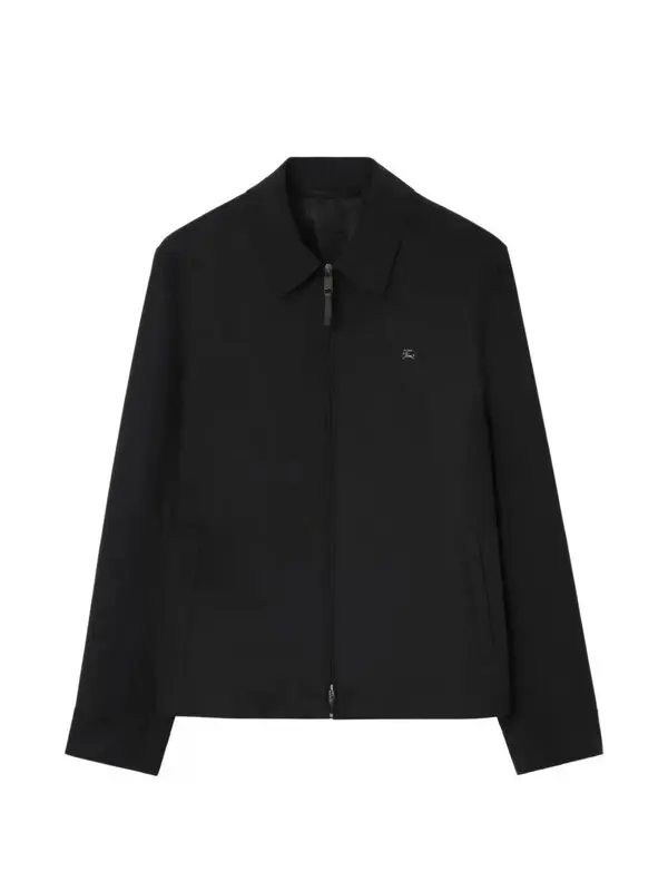 Burberry Bloomsbury Harrington Twill Zip-up Jacket - Black