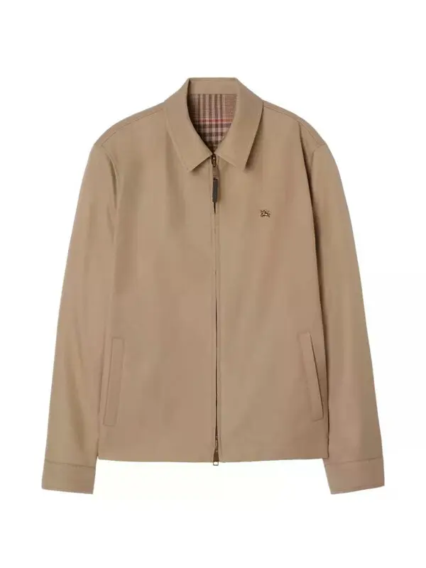 Burberry Reversible Tropical-gabardine Harrington Jacket - Neutrals
