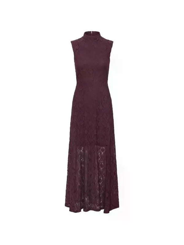 ROTATE BY BIRGER CHRISTENSEN Bordeaux Lace Maxi Dress - Red