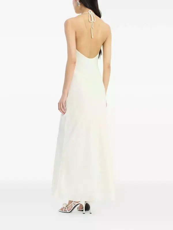 ROTATE BY BIRGER CHRISTENSEN Satin Halterneck Maxi Dress