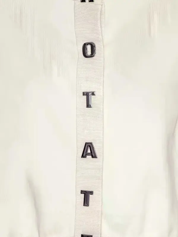 ROTATE BY BIRGER CHRISTENSEN Letter Buttoned Cardigan - Neutrals