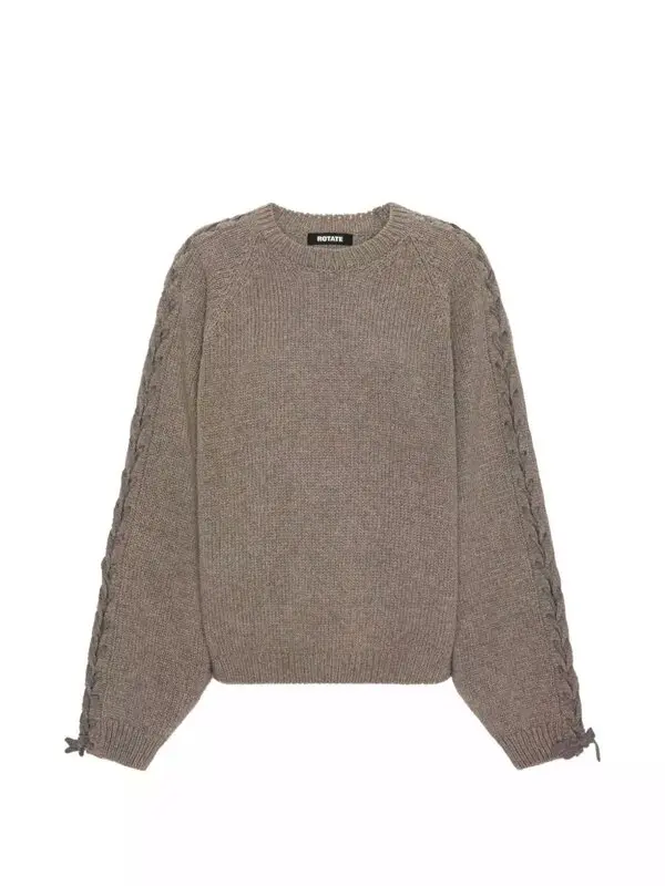 ROTATE BY BIRGER CHRISTENSEN Knit Sweater With Lacing Detail