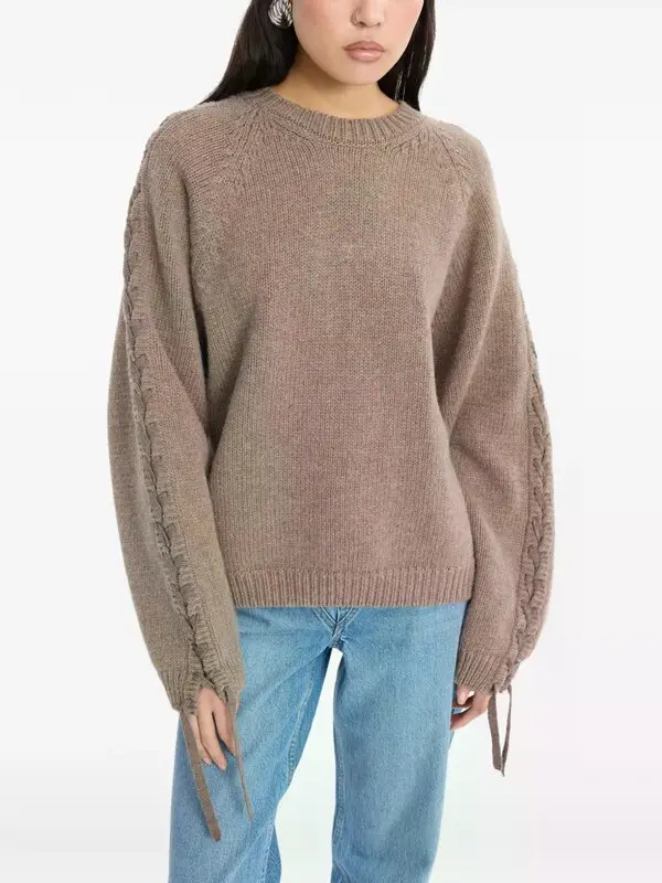 ROTATE BY BIRGER CHRISTENSEN Knit Sweater With Lacing Detail