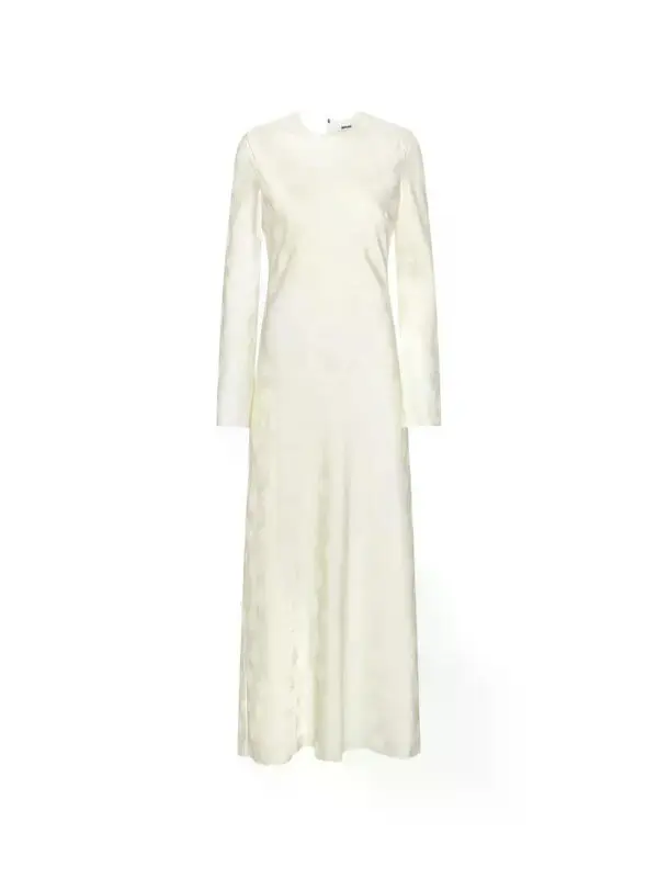 ROTATE BY BIRGER CHRISTENSEN Long-sleeved Bias-cut Dress - Neutrals