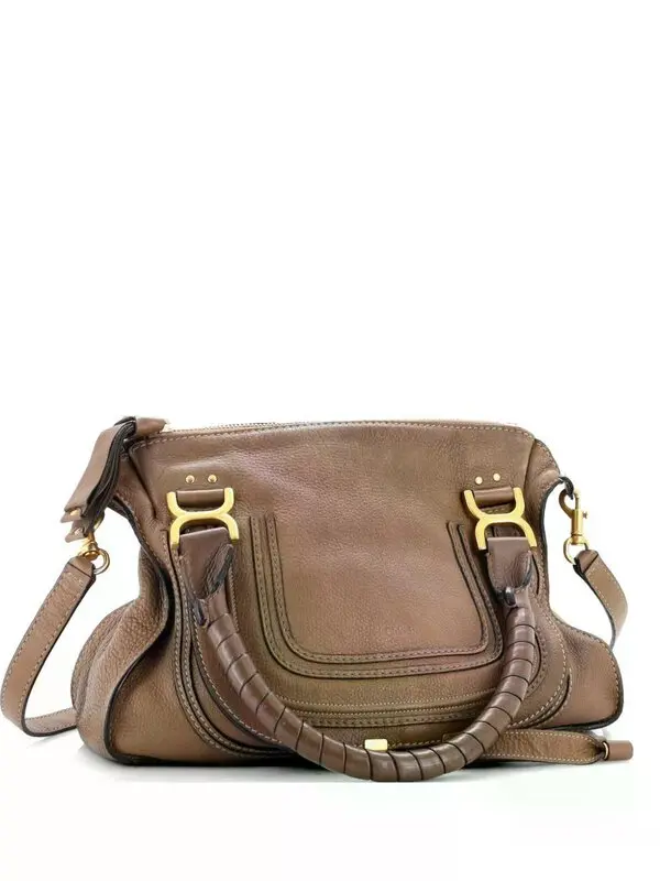 Chloé Marcie Leather Medium Satchel - Brown