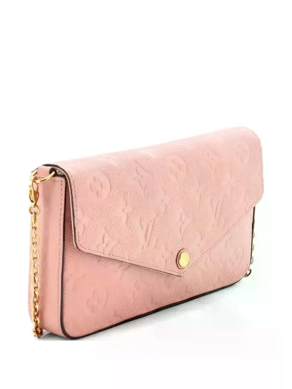 LOUIS VUITTON Felicie Pochette Monogram Empreinte Leather Crossbody Bag - Pink