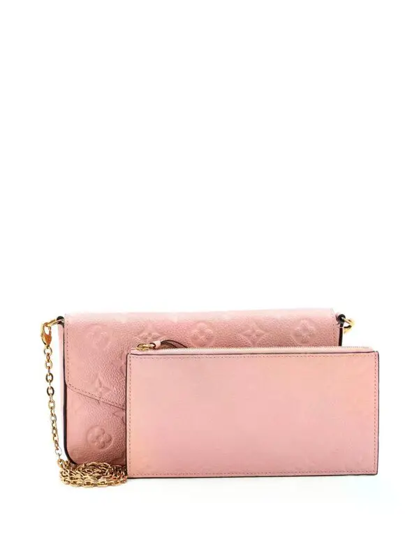 LOUIS VUITTON Felicie Pochette Monogram Empreinte Leather Crossbody Bag - Pink