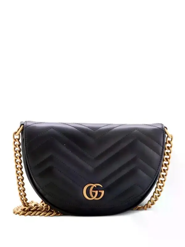 Gucci Gg Marmont Matelassé Mini Crossbody Bag - Black
