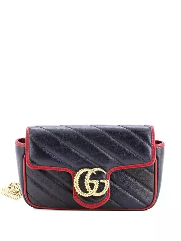 Gucci Gg Marmont Super Mini Crossbody Bag - Black