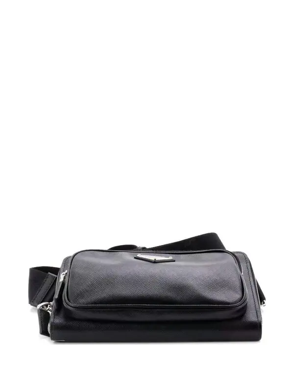 Prada Saffiano Leather Belt Bag With Zip Around Front Pocket