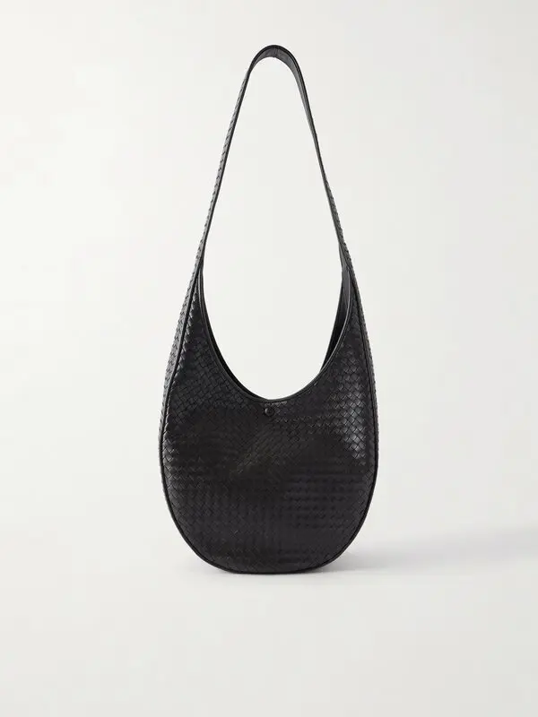 Bottega Veneta Intrecciato Leather Shoulder Bag - Brown
