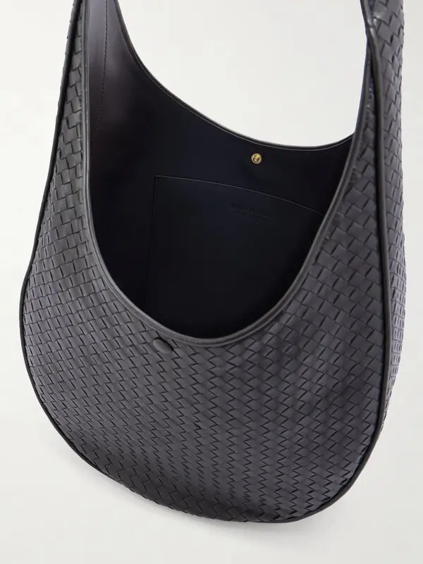 Bottega Veneta Intrecciato Leather Shoulder Bag - Brown