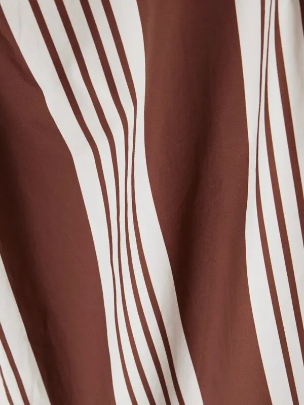 Posse Rosie Striped Cotton Mini Dress - Brown