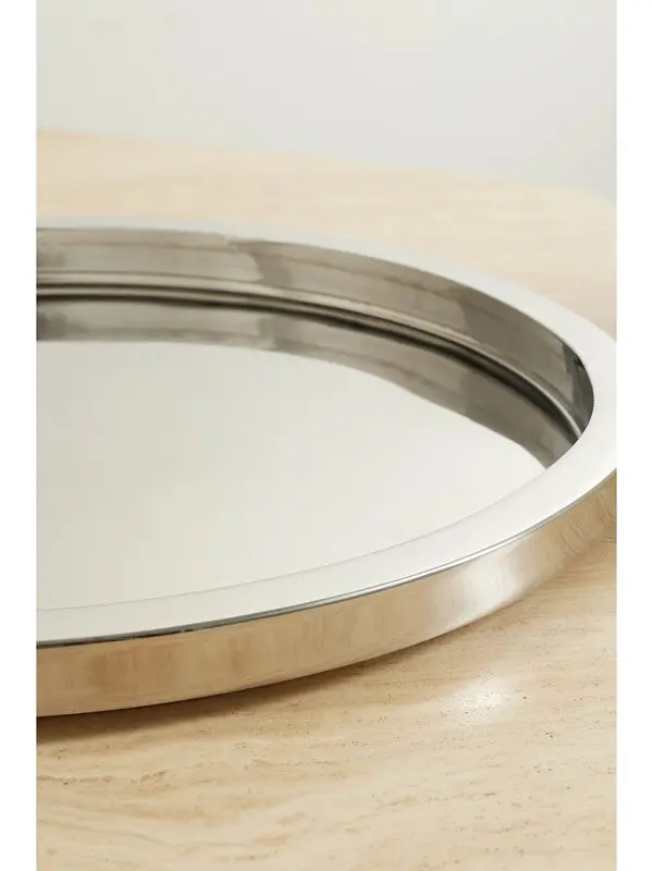 LOUISE ROE 56cm Polished Stainless Steel Serving Tray