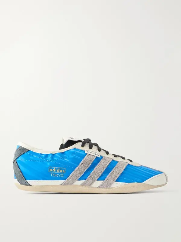 ADIDAS ORIGINALS Song For The Mute X Tokyo W Suede-trimmed Shell Sneakers - Blue