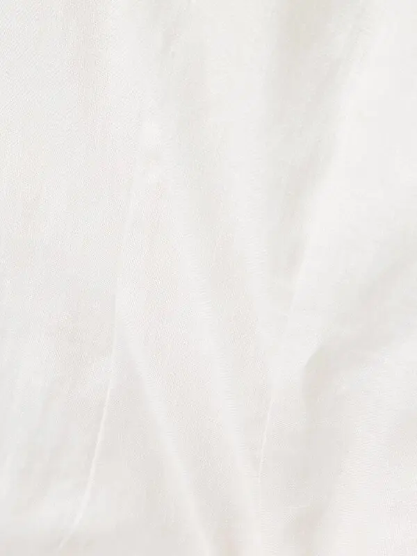 Posse Florence Ruffled Linen Playsuit - White