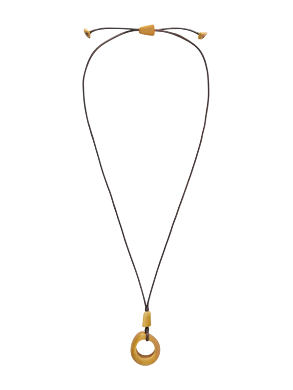 HUNTING SEASON Circle Pendant Necklace - Brown