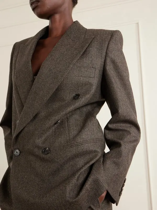 Saint Laurent Double-breasted Virgin Wool Blazer