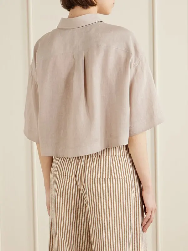 Brunello Cucinelli Cropped Cotton Shirt
