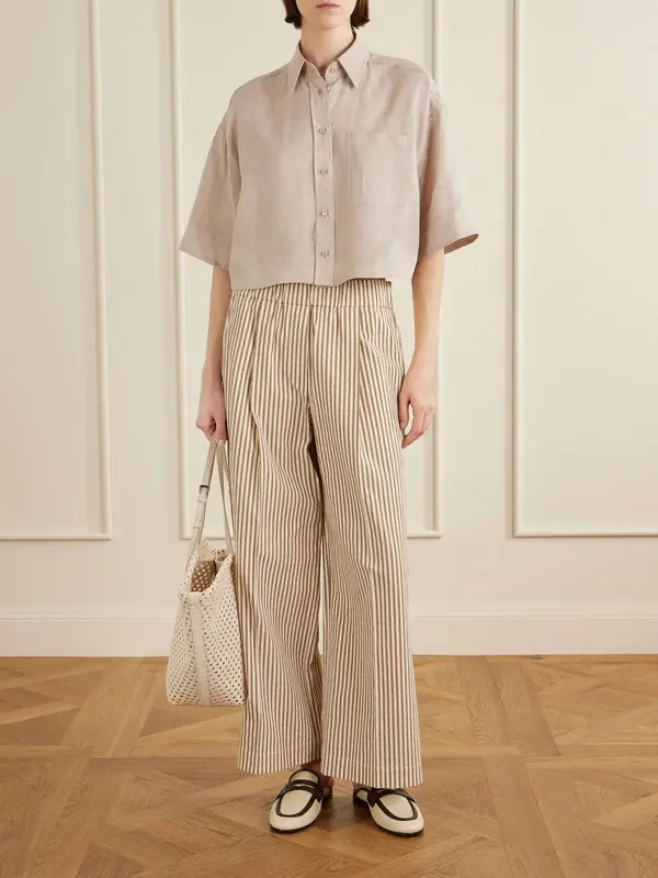 Brunello Cucinelli Cropped Cotton Shirt