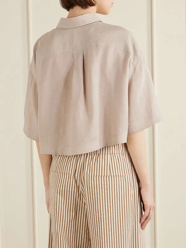 Brunello Cucinelli Cropped Cotton Shirt