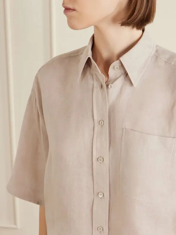 Brunello Cucinelli Cropped Cotton Shirt