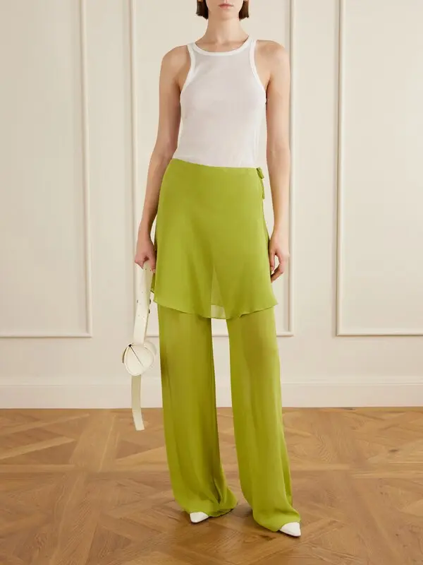 Christopher Esber Mirador Silk Wide-leg Pants