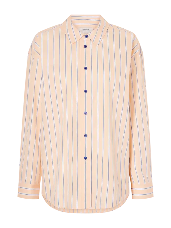 LA LIGNE Striped Cotton-poplin Shirt - Neutrals