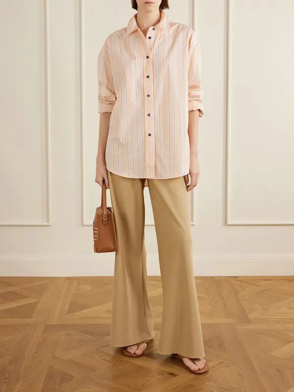 LA LIGNE Striped Cotton-poplin Shirt