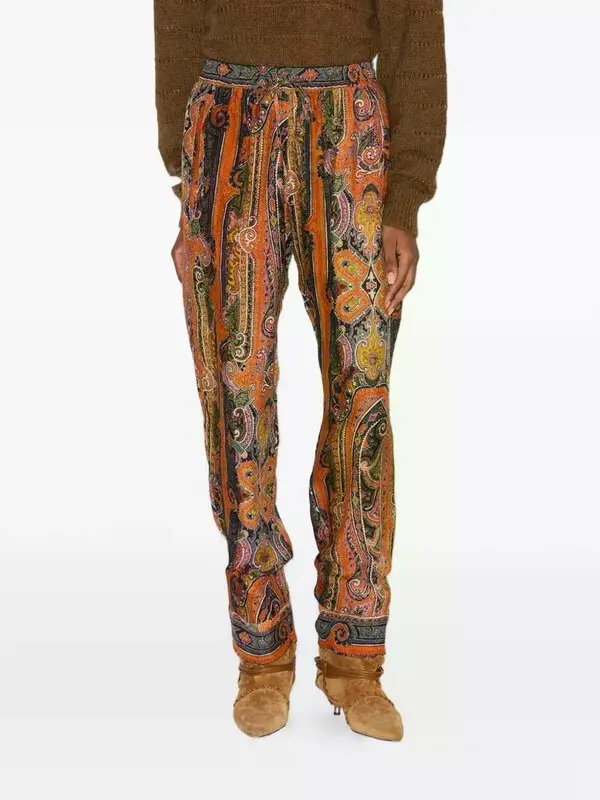 Isabel Marant Étoile Sydna Printed Drawstring Trousers - Orange