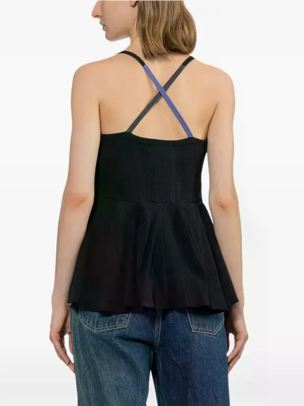 Toga Ribbed Peplum Top